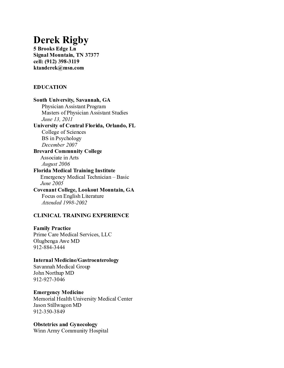 Derek CV-4.docx | Bighorn Medical Center